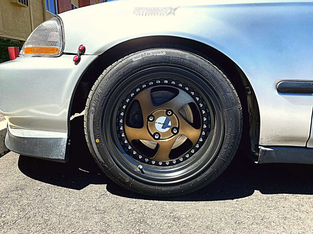 1998 Honda Civic CX with 15x8 AVID1 AV19 and Crosswind 195x50 on ...