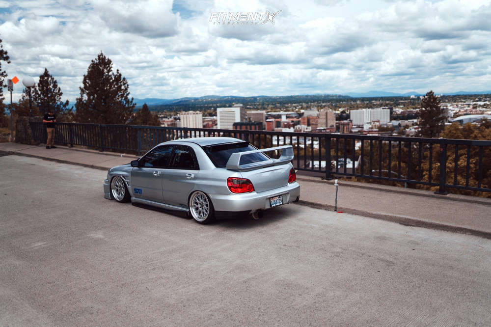 2005 Subaru WRX STI Base with 18x9.5 ESR Cs1 and Nankang 225x35 on Air ...