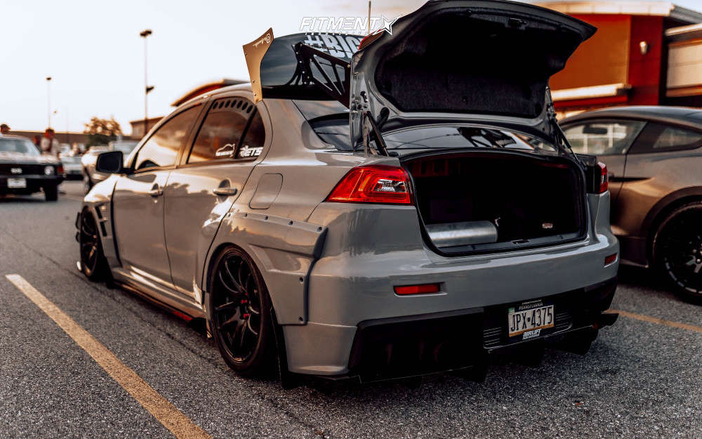 2008 Mitsubishi Lancer Evolution GSR with 18x9.5 Work Emotion Cr Kiwami ...