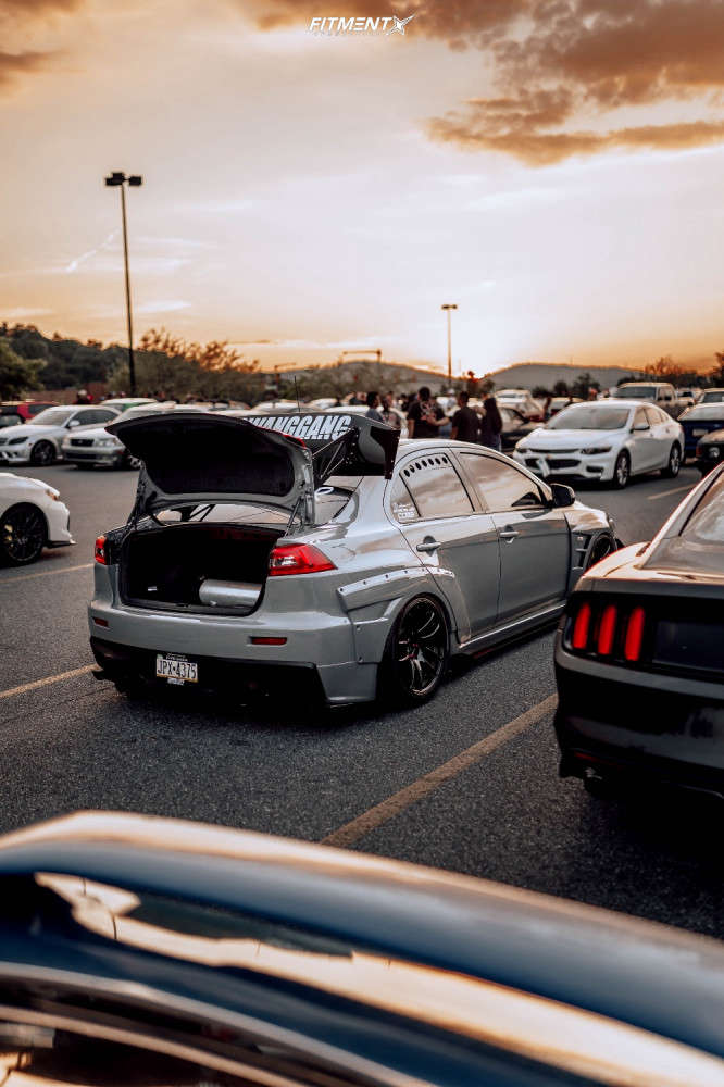 2008 Mitsubishi Lancer Evolution GSR with 18x9.5 Work Emotion Cr Kiwami ...