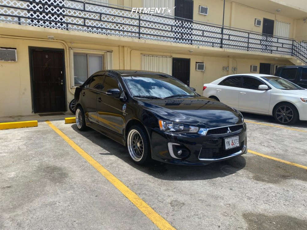 2017 Mitsubishi Lancer ES with 17x8.5 ESR Sr01 and Austone 215x40 on ...