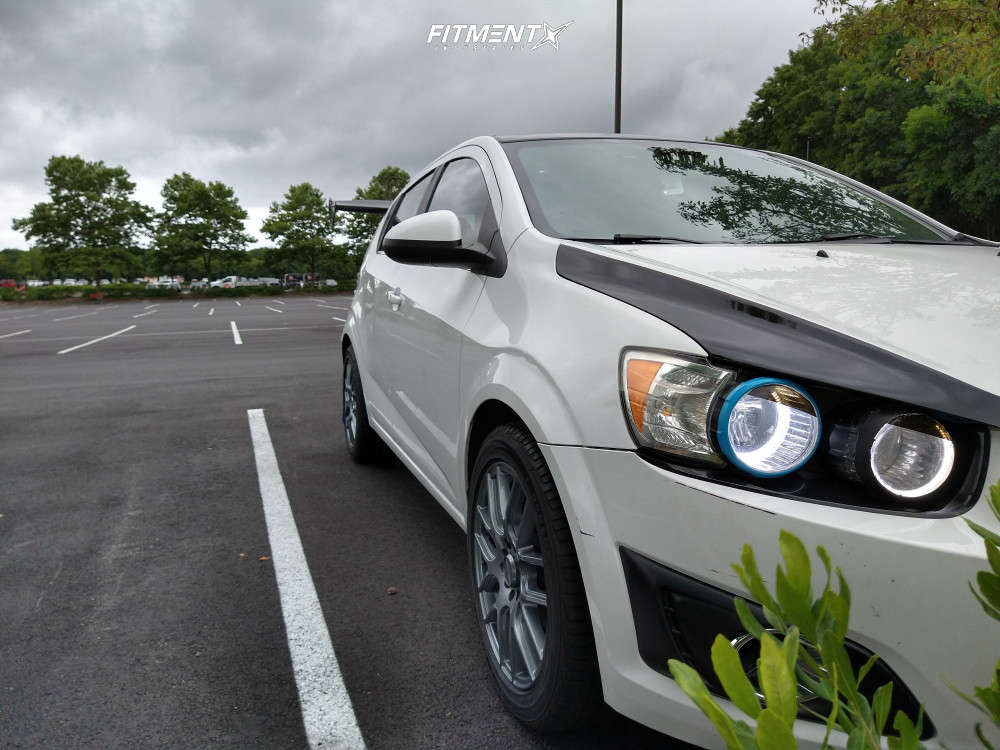 2013 Chevrolet Sonic LT with 17x7.5 Vision Cross and Dunlop 235x45 on ...