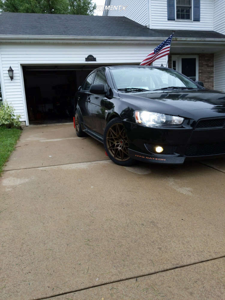 2011 Mitsubishi Lancer GTS with 18x8 Revolution Racing Rr11 and ...