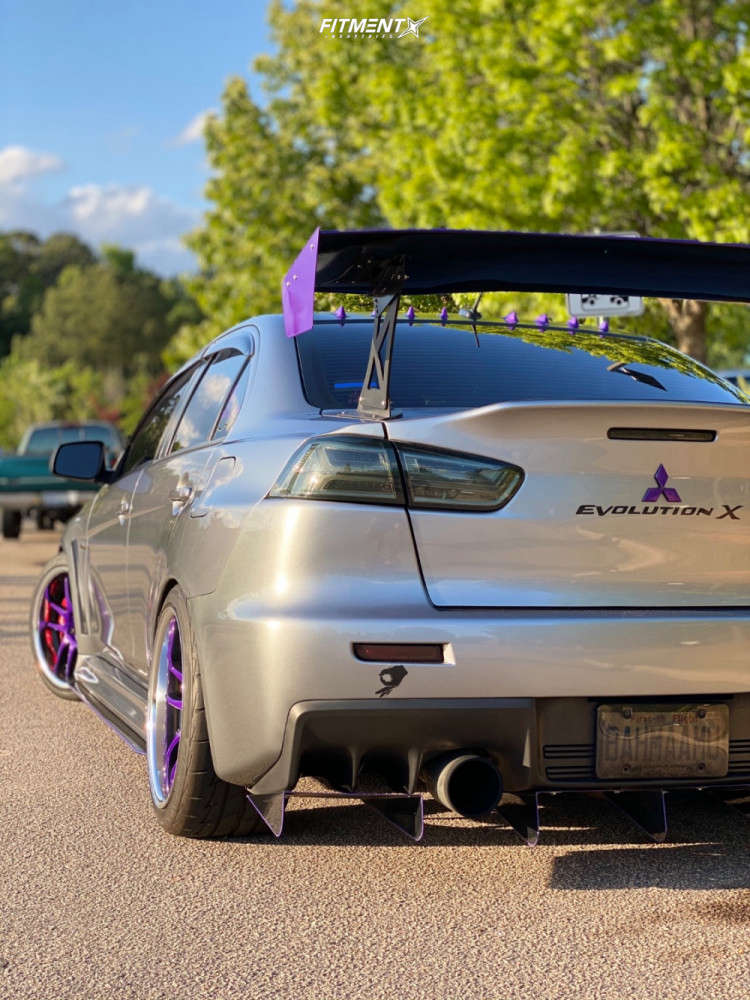 2013 Mitsubishi Lancer Evolution GSR with 18x10.5 Work Emotion Cr 2p ...