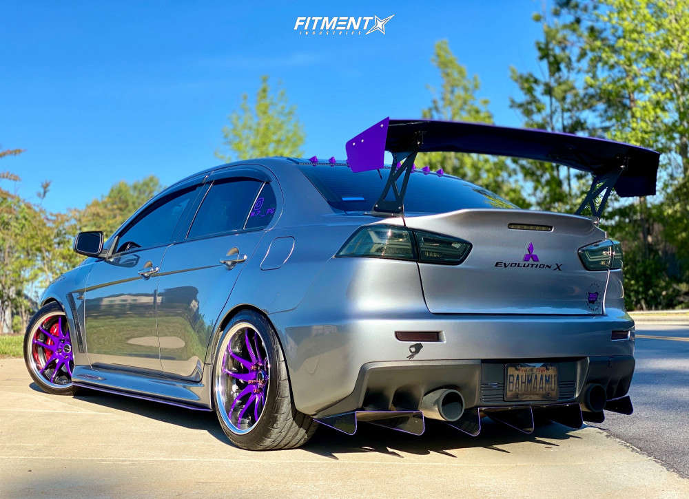 2013 Mitsubishi Lancer Evolution GSR with 18x10.5 Work Emotion Cr 2p ...