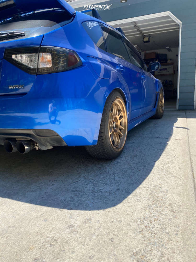 2011 Subaru WRX Base with 18x9 Cosmis Racing XT-206R and Continental 235x40 on Coilovers ...