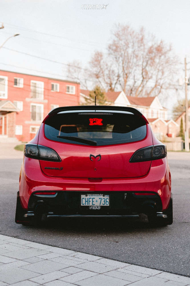 2013 Mazda MazdaSpeed3 Base with 18x8 Enkei Tm7 and Firestone 225x40 on Lowering Springs ...