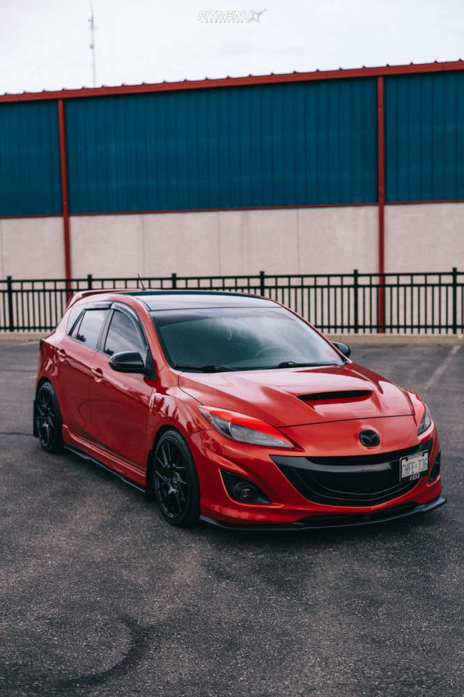 2013 Mazda MazdaSpeed3 Base with 18x8 Enkei Tm7 and Firestone 225x40 on Lowering Springs ...