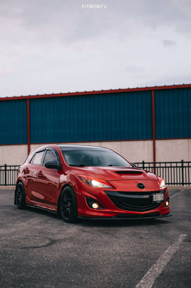 2013 Mazda MazdaSpeed3 Base with 18x8 Enkei Tm7 and Firestone 225x40 on Lowering Springs ...
