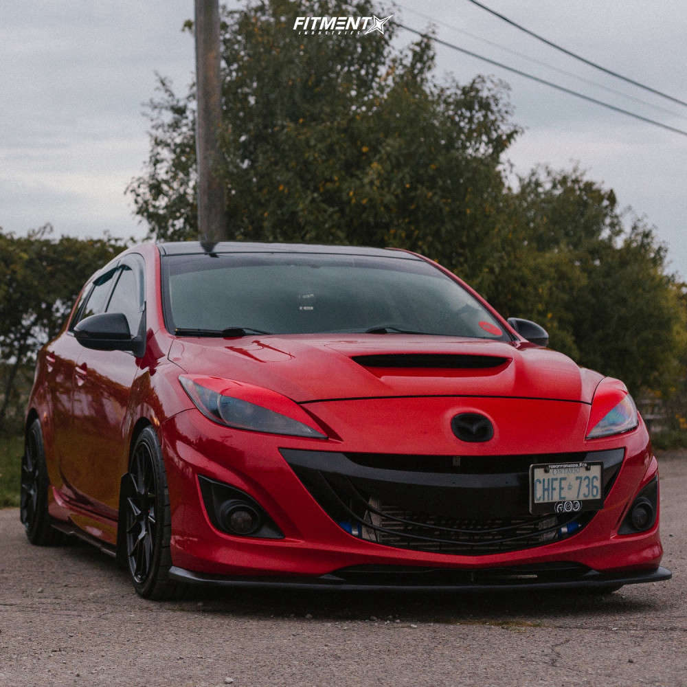 2013 Mazda MazdaSpeed3 Base with 18x8 Enkei Tm7 and Firestone 225x40 on Lowering Springs ...