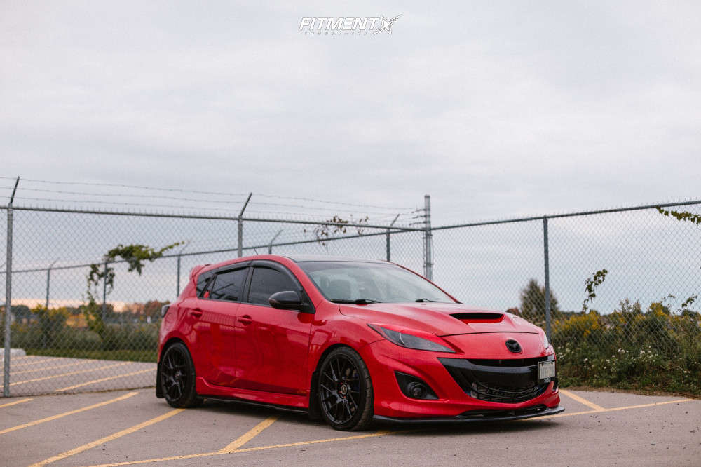 2013 Mazda MazdaSpeed3 Base with 18x8 Enkei Tm7 and Firestone 225x40 on Lowering Springs ...