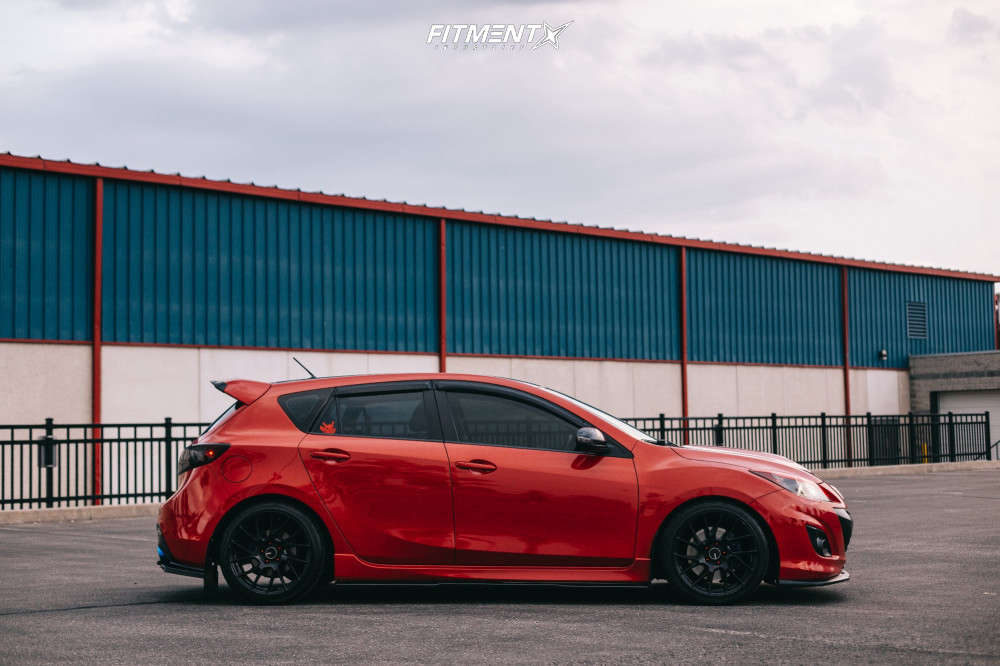 2013 Mazda MazdaSpeed3 Base with 18x8 Enkei Tm7 and Firestone 225x40 on Lowering Springs ...