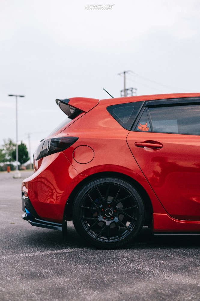 2013 Mazda MazdaSpeed3 Base with 18x8 Enkei Tm7 and Firestone 225x40 on Lowering Springs ...