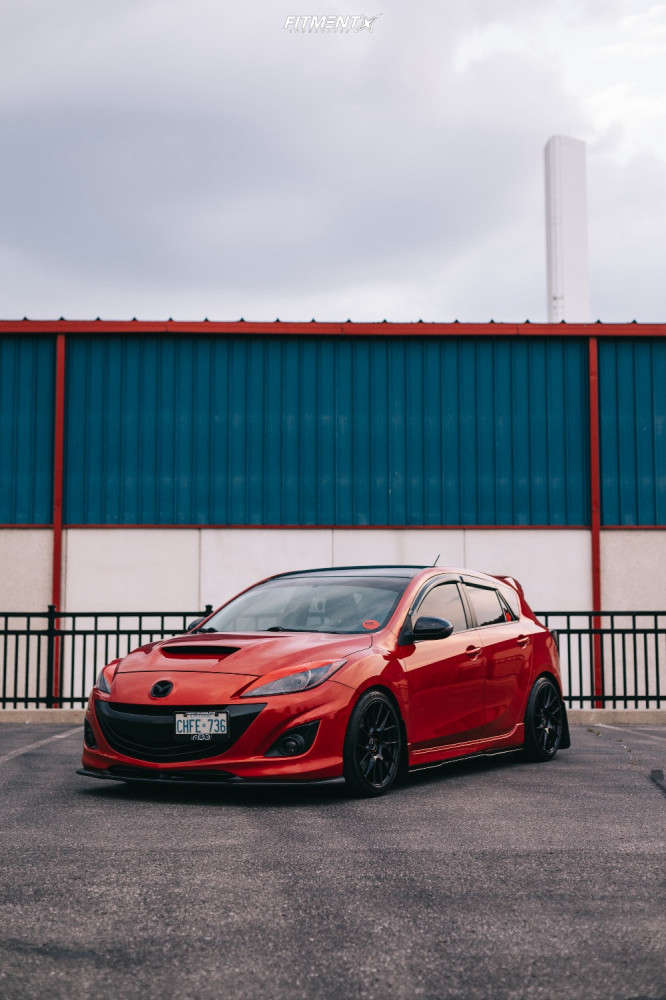 2013 Mazda MazdaSpeed3 Base with 18x8 Enkei Tm7 and Firestone 225x40 on Lowering Springs ...