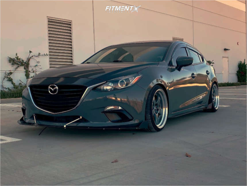 2015 Mazda 3 I Sport with 18x9.5 MST Mt07 and Leao 215x35 on Coilovers ...