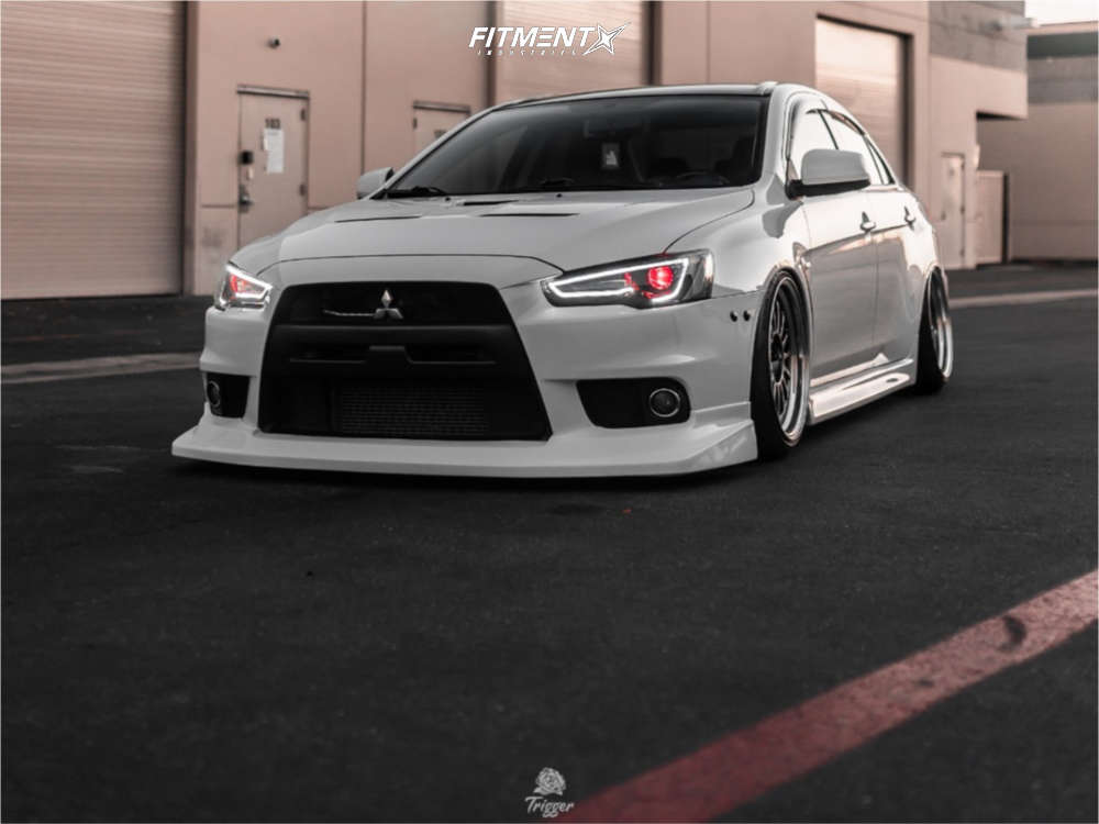 2014 Mitsubishi Lancer Evolution GSR with 18x10 SSR Tf1 and Falken ...