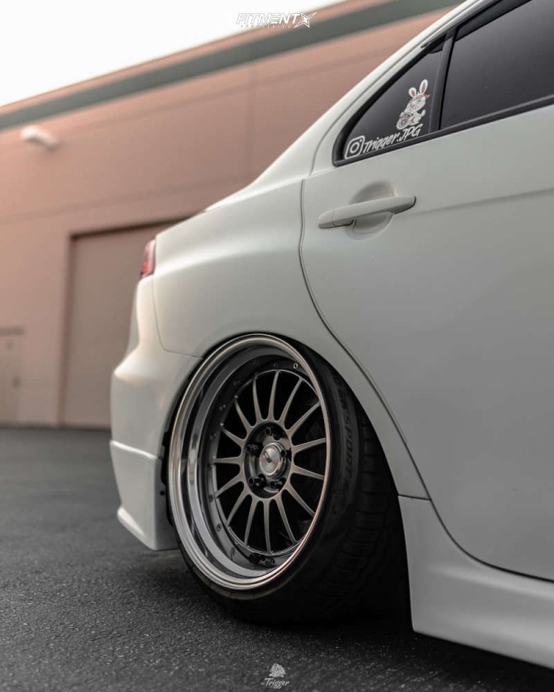 2014 Mitsubishi Lancer Evolution GSR with 18x10 SSR Tf1 and Falken ...