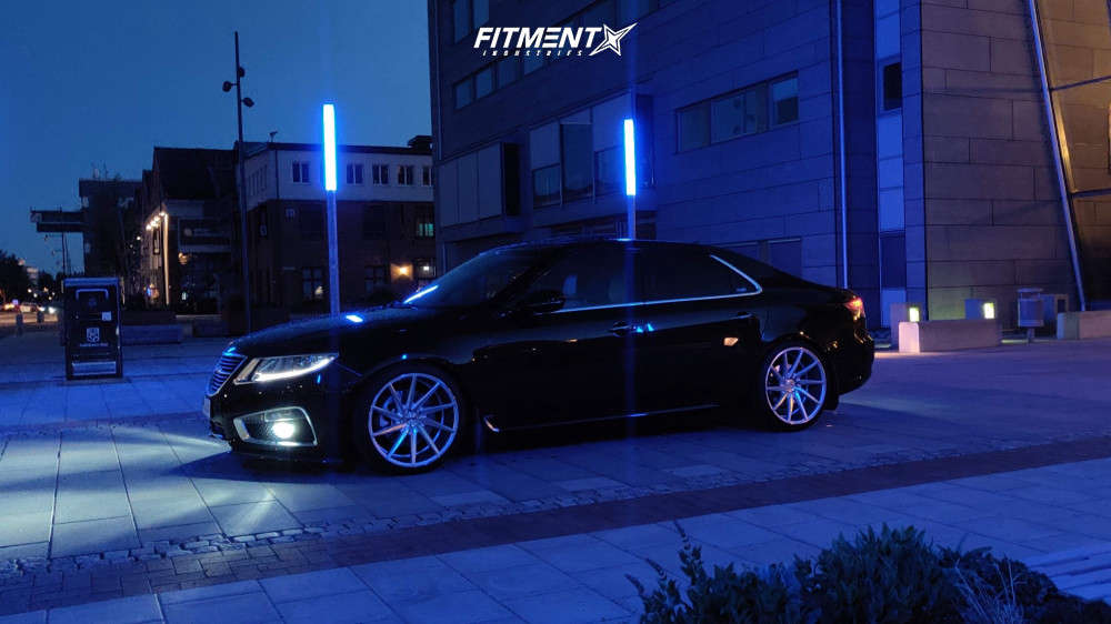 2011 Saab 9-5 Aero with 20x9 Imaz Im5 and Triangle 245x35 on Coilovers ...