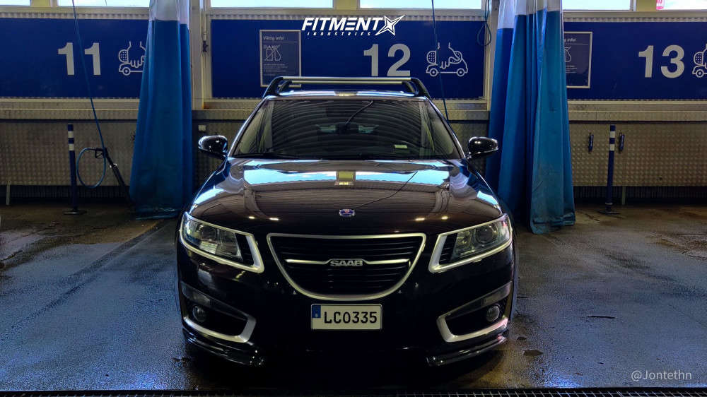 2011 Saab 9-5 Aero with 20x9 Imaz Im5 and Triangle 245x35 on Coilovers ...
