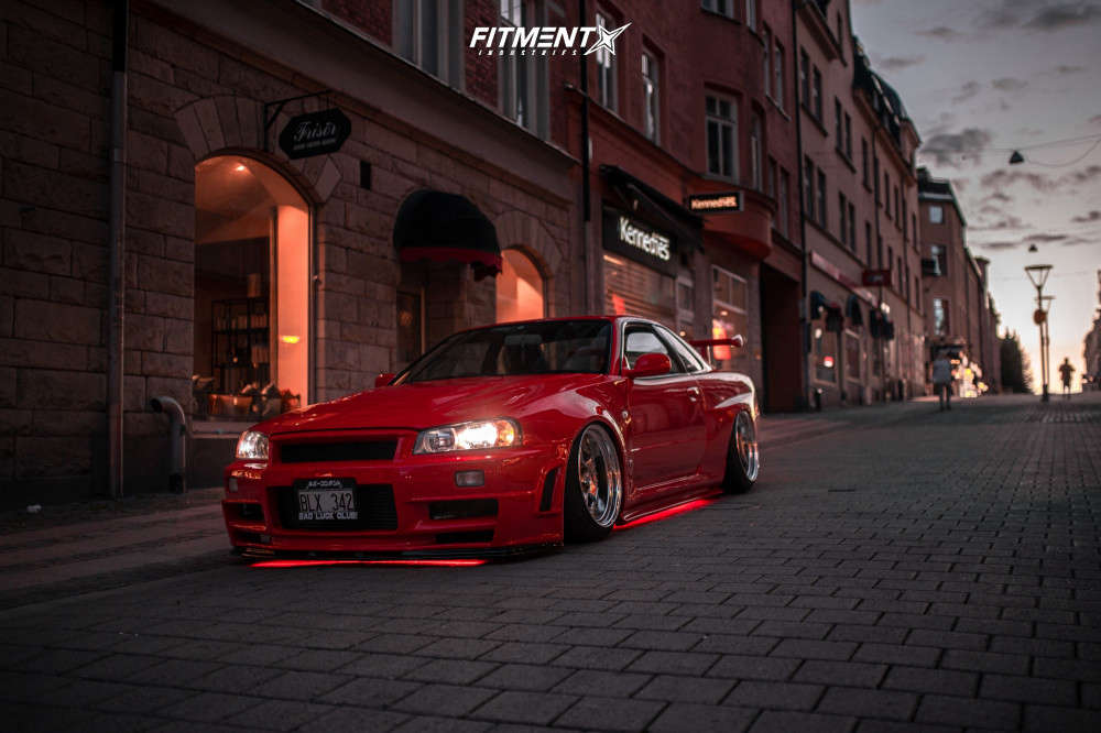 1999 Nissan Skyline R34 Base with 18x9.5 Work Meister S1 3P and Nankang ...