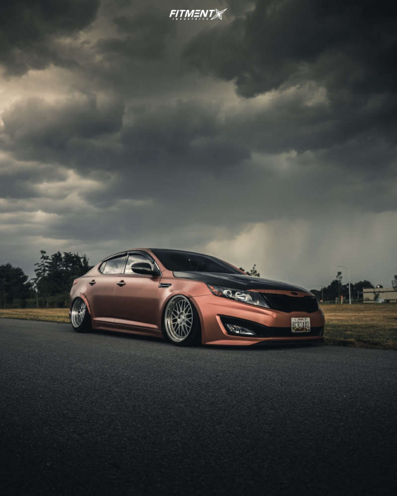 2011 Kia Optima SX with 19x9.5 Varrstoen Es1 and Federal 225x35 on Air ...