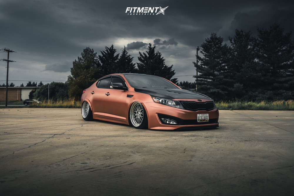 2011 Kia Optima SX with 19x9.5 Varrstoen Es1 and Federal 225x35 on Air ...