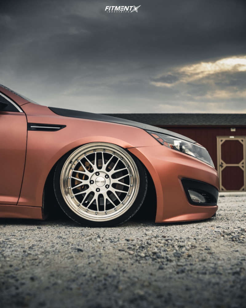 2011 Kia Optima SX with 19x9.5 Varrstoen Es1 and Federal 225x35 on Air ...