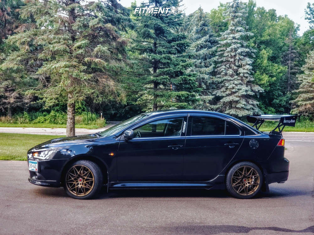 2014 Mitsubishi Lancer Ralliart with 18x8 Revolution Racing Rr11 and ...