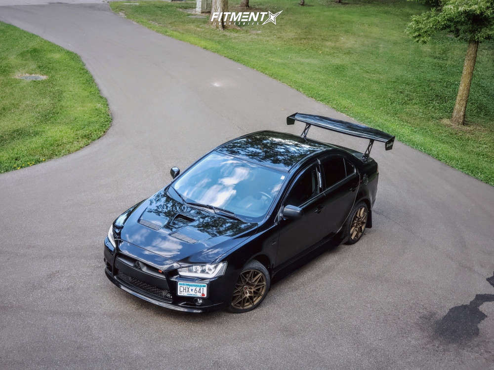 2014 Mitsubishi Lancer Ralliart with 18x8 Revolution Racing Rr11 and ...