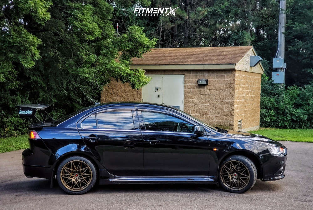 2014 Mitsubishi Lancer Ralliart with 18x8 Revolution Racing Rr11 and ...