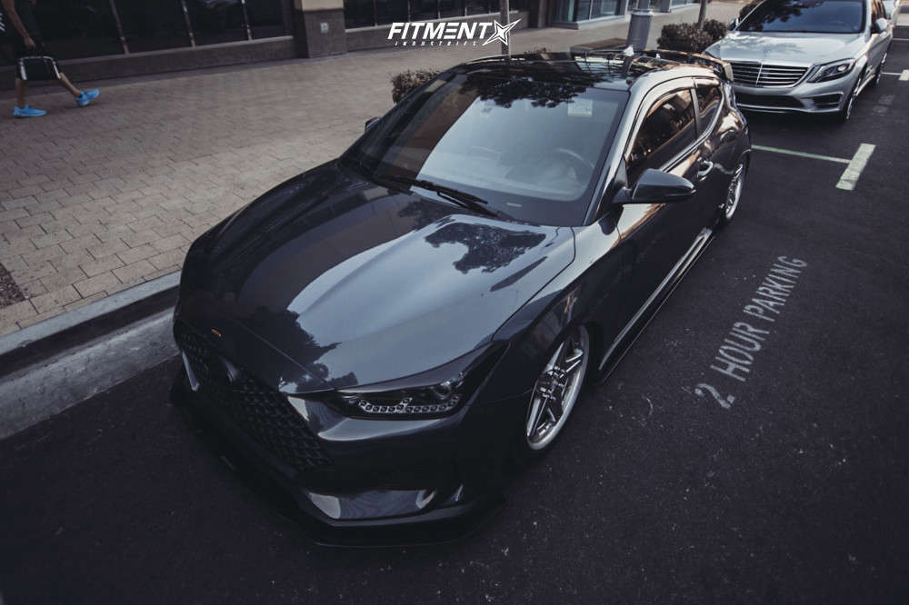 2019 Hyundai Veloster Turbo with 18x8 Work Euroline and Firestone ...