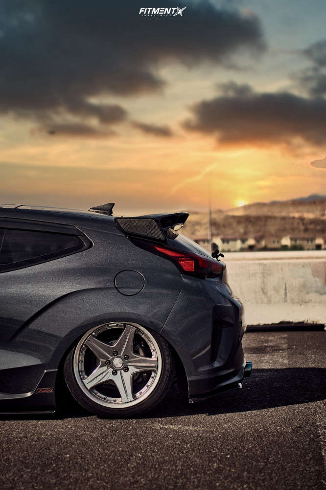 2019 Hyundai Veloster Turbo with 18x8 Work Euroline and Firestone ...