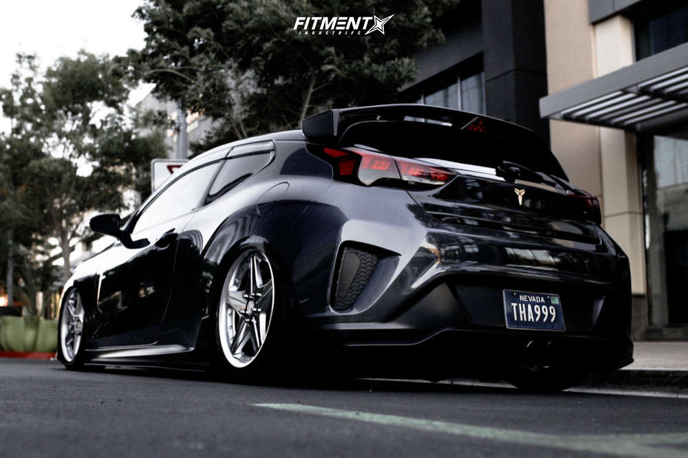 2019 Hyundai Veloster Turbo with 18x8 Work Euroline and Firestone ...