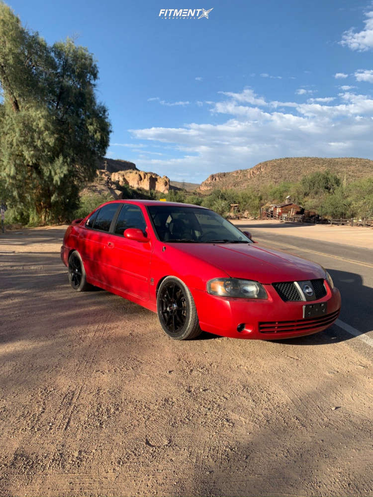 2005 Nissan Sentra SE-R Spec V with 17x7 Enkei Edr9 and Delinte 215x45 ...
