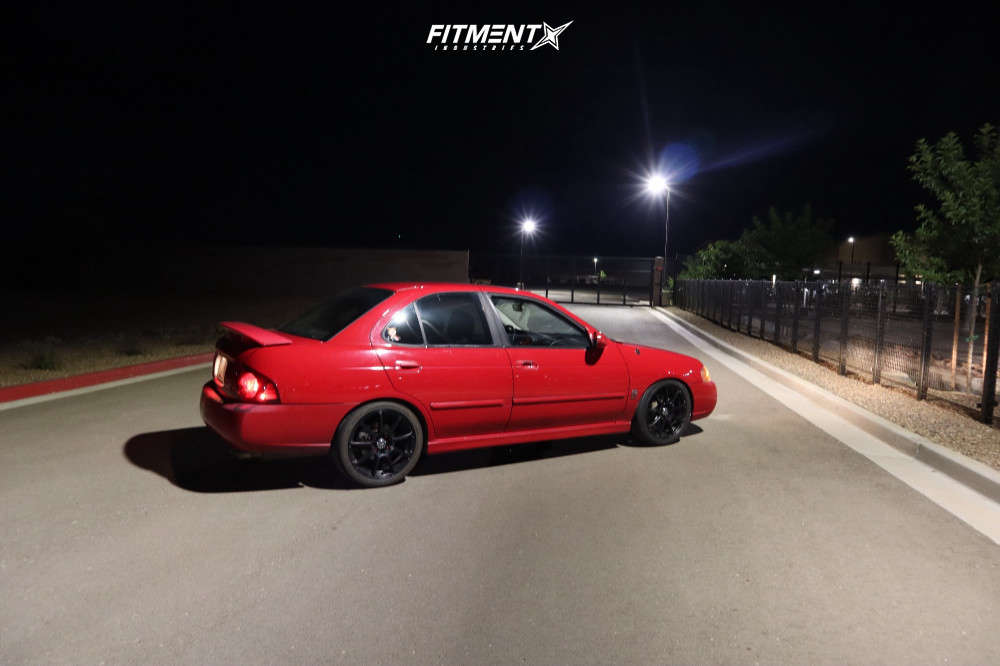 2005 Nissan Sentra SE-R Spec V with 17x7 Enkei Edr9 and Delinte 215x45 ...