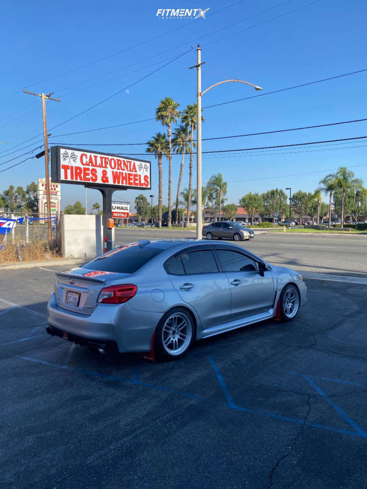 2018 Subaru WRX Base with 18x9.5 Enkei RPF1 and Michelin 245x35 on Lowering Springs | 1209943 ...