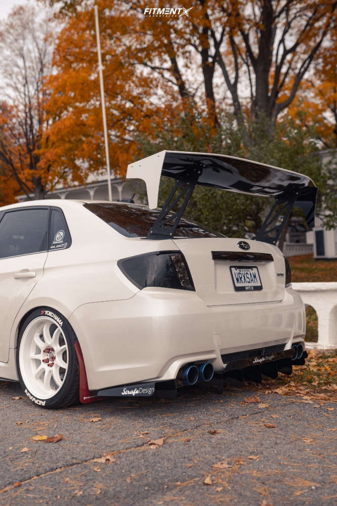 2011 Subaru WRX WRX Premium with 18x9.5 Work D9r and Yokohama 255x35 on ...