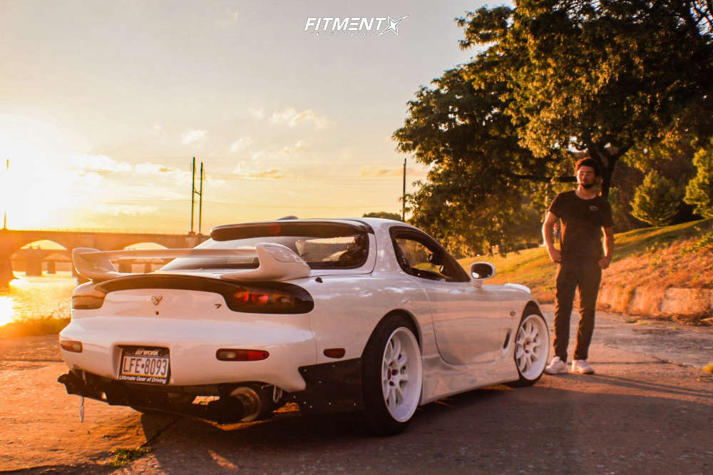 1994 Mazda RX-7 R2 with 18x9.5 Work D9r and Federal 225x40 on Coilovers ...
