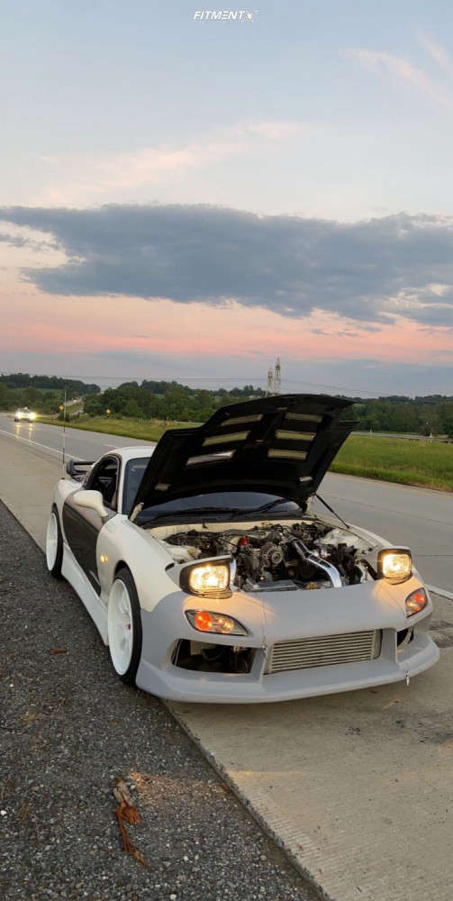 1994 Mazda RX-7 R2 with 18x9.5 Work D9r and Federal 225x40 on Coilovers ...