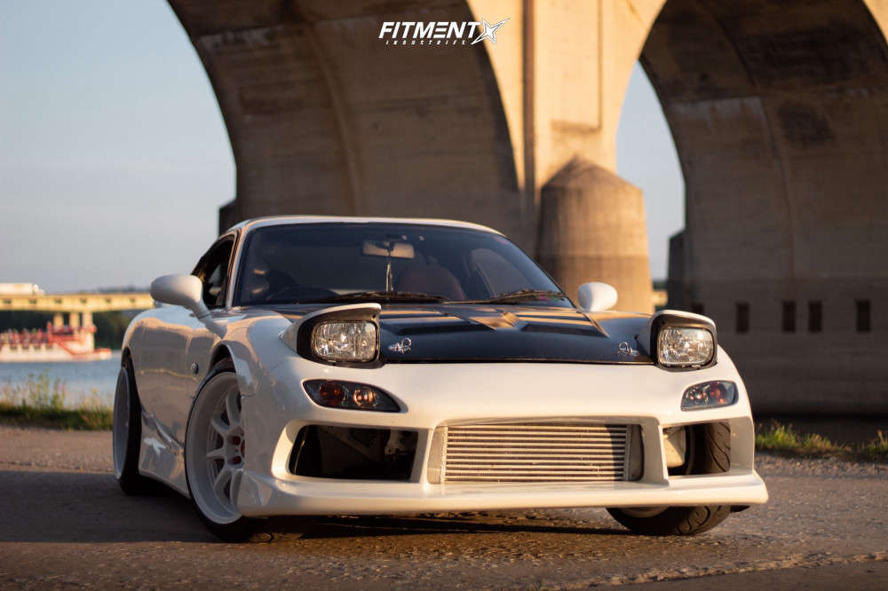 1994 Mazda RX-7 R2 with 18x9.5 Work D9r and Federal 225x40 on Coilovers ...