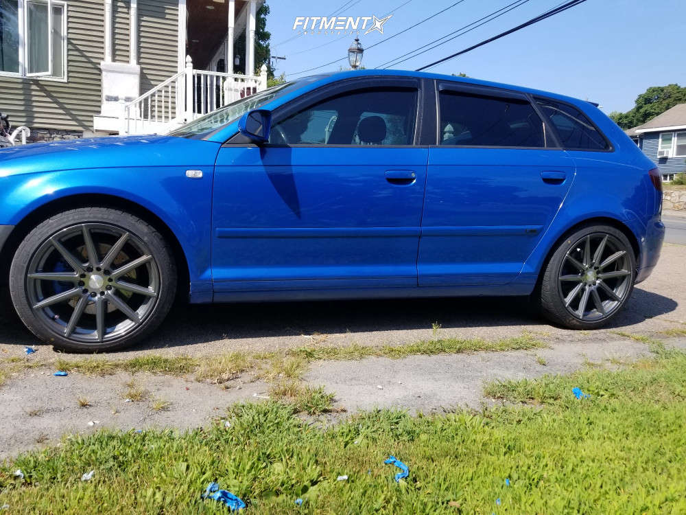 2008 Audi A3 Quattro Base with 18x8.5 F1R F27 and Federal 225x40 on ...