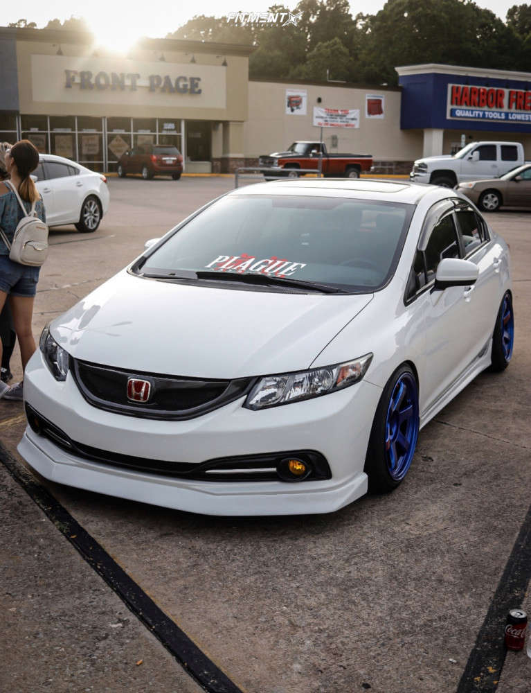 2015 Honda Civic Si with 18x9.5 Volk Te37sl and Hankook 225x40 on ...