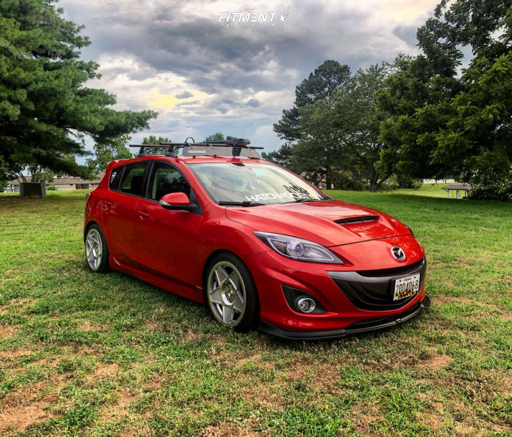 2012 Mazda MazdaSpeed3 Base with 18x8.5 3SDM 0.05 and Federal 225x40 on Lowering Springs ...