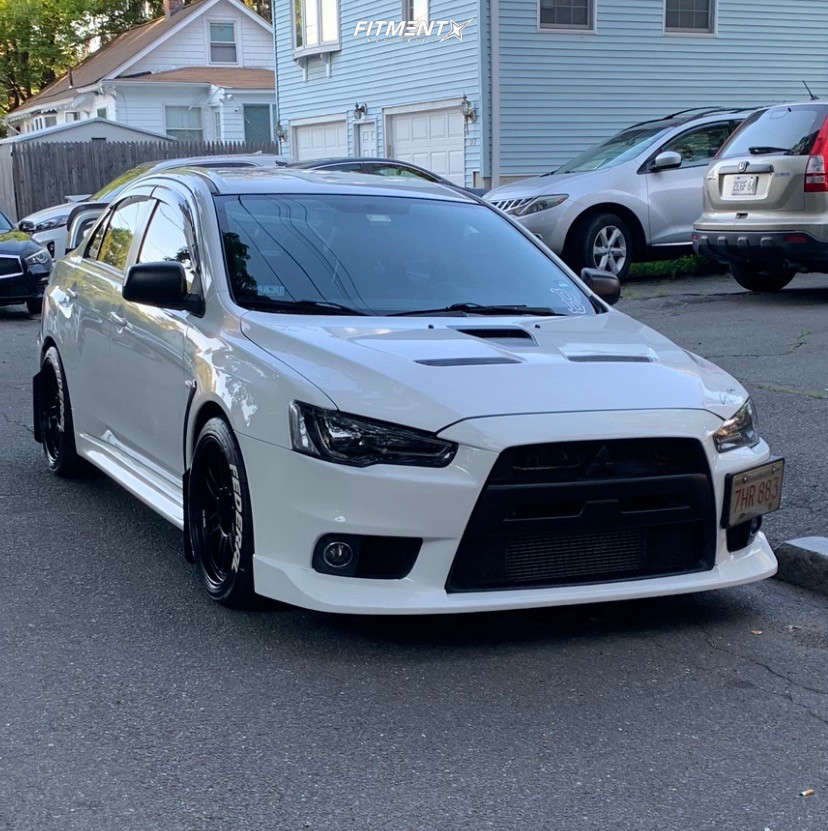 2011 Mitsubishi Lancer Evolution GSR with 18x9.5 Enkei RPF1 and Federal ...