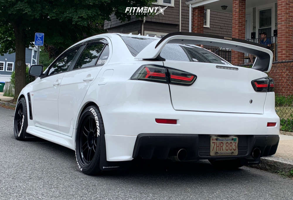 2011 Mitsubishi Lancer Evolution GSR with 18x9.5 Enkei RPF1 and Federal ...
