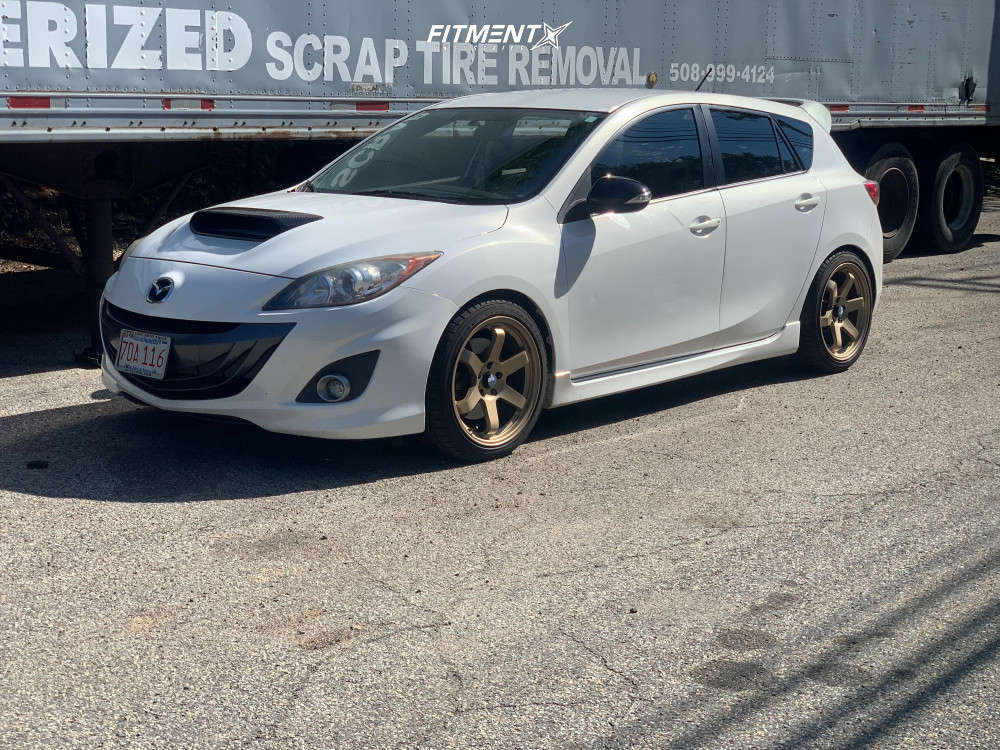 2013 Mazda MazdaSpeed3 Base with 18x8 AVID1 AV6 and Sumitomo 235x40 on Lowering Springs ...