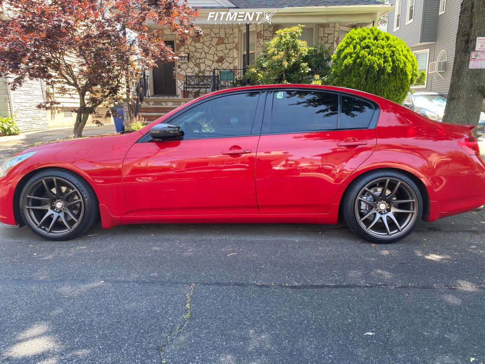 2011 INFINITI G37 X with 19x10.5 ESR Sr08 and Atlas 255x35 on Coilovers | 1220989 | Fitment ...