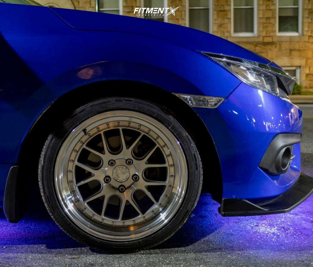 2017 Honda Civic EX with 18x8.5 Aodhan DS06 and Barum 225x40 on Air Suspension | 1222741 ...