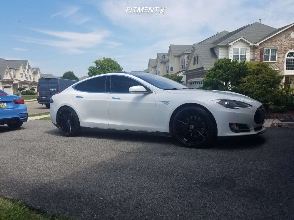 2013 Tesla S Base with 21x9 Road Force Rf15 and Falken 245x35 on Stock ...