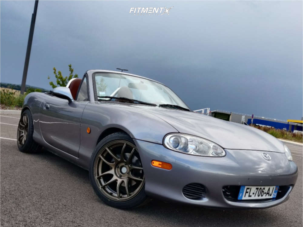 2002 Mazda MX-5 Miata Base with 16x8 Japan Racing Jr29 and Toyo Tires ...